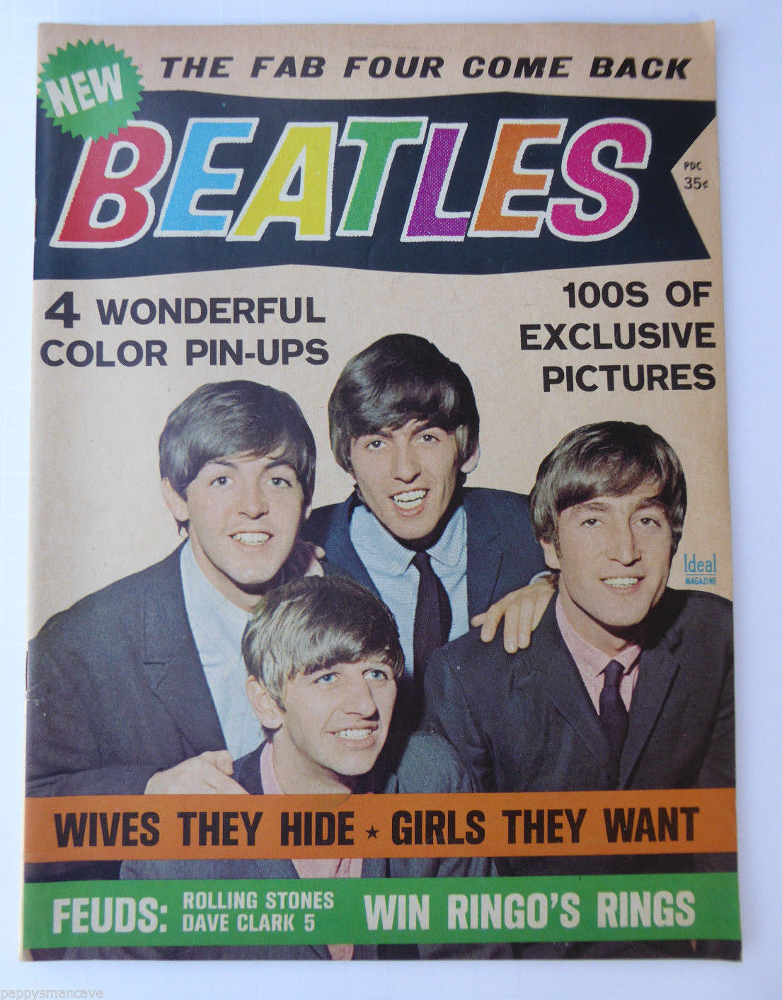 Vintage Beatles magazine covers