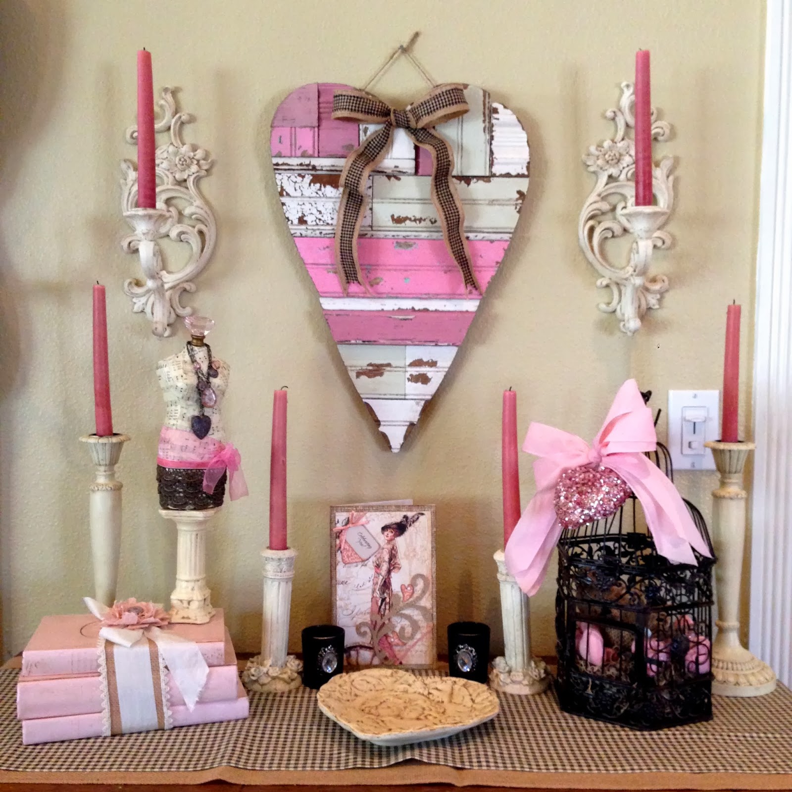 Plays Well With Paper: Vintage Valentine Home Decor - Black, Burlap ...