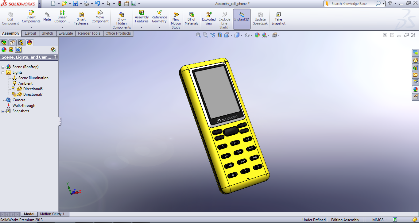 Mobile Phone modeling tutorial in SolidWorks