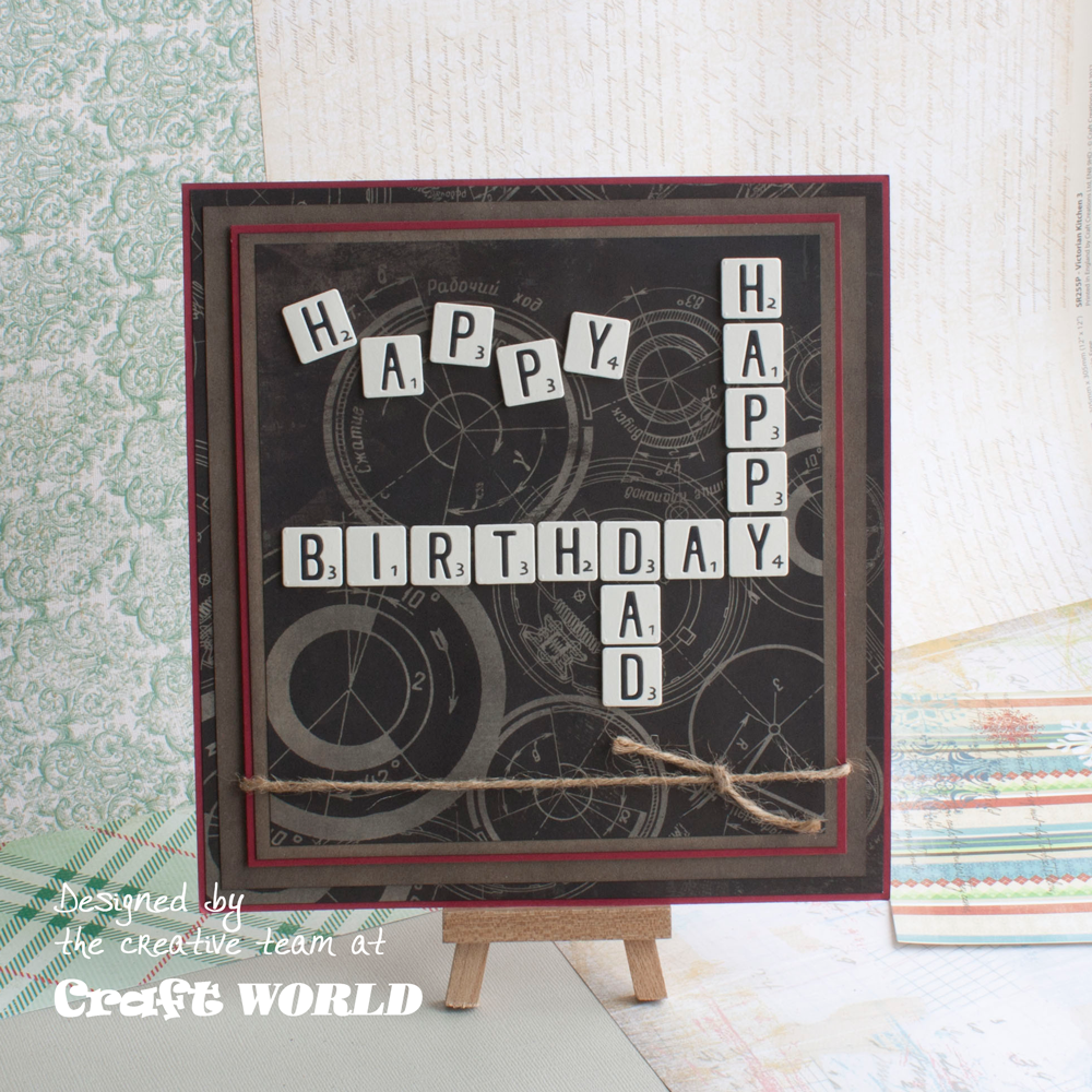 Sample Card - Happy Birthday Tiles ~ Craft World Blog