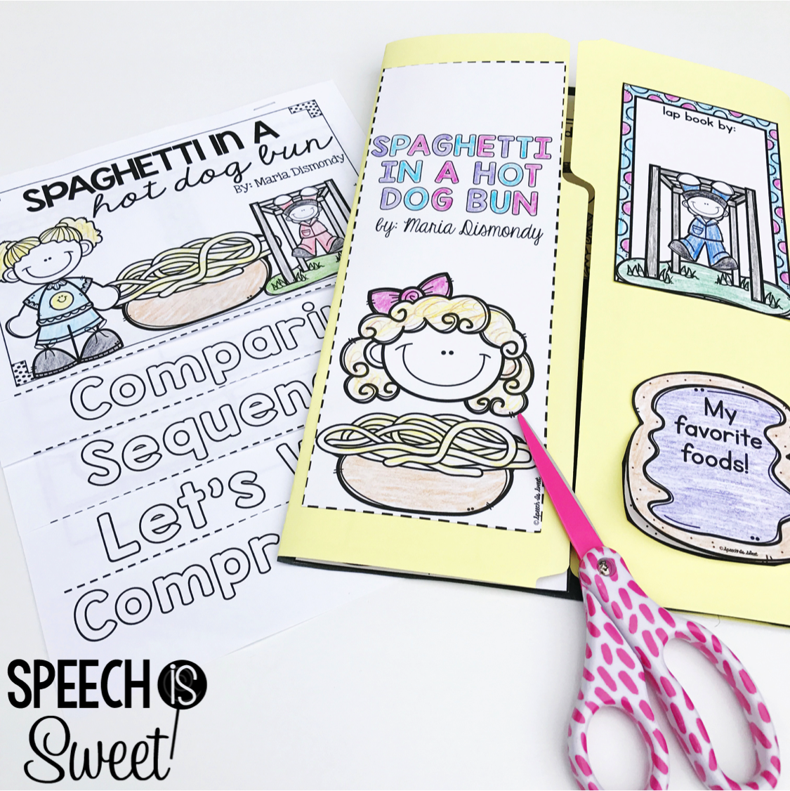 Spaghetti in a Hot Dog Bun Literature Lap Book! - Speech is Sweet