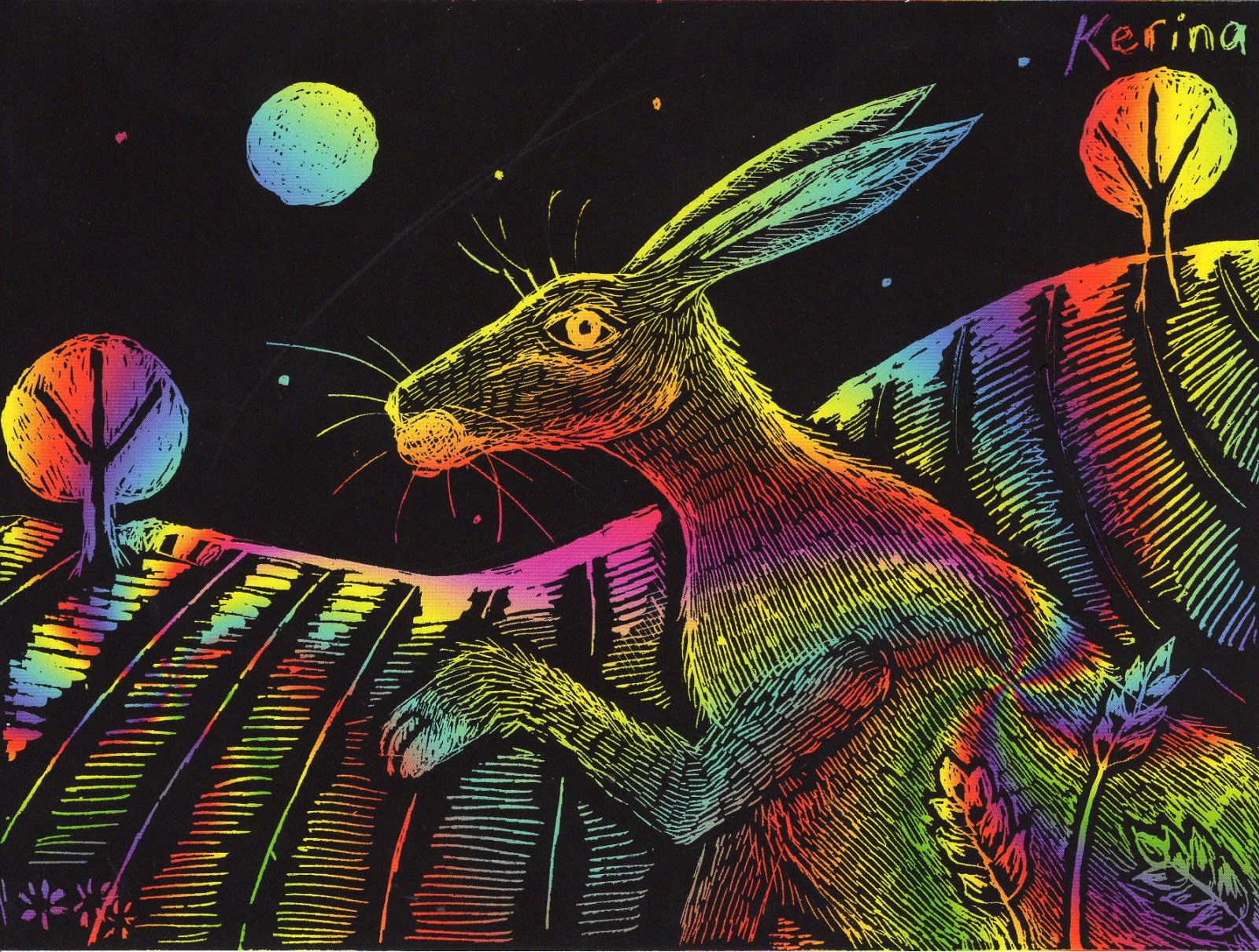 Sunny Side Up: Scraper Board Art