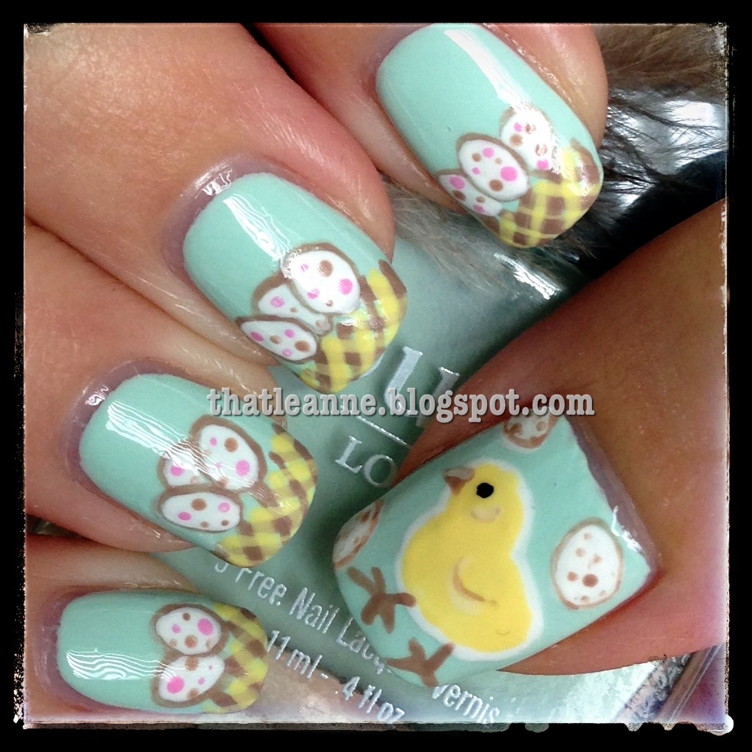 thatleanne: Chicken and egg nail art for Easter!