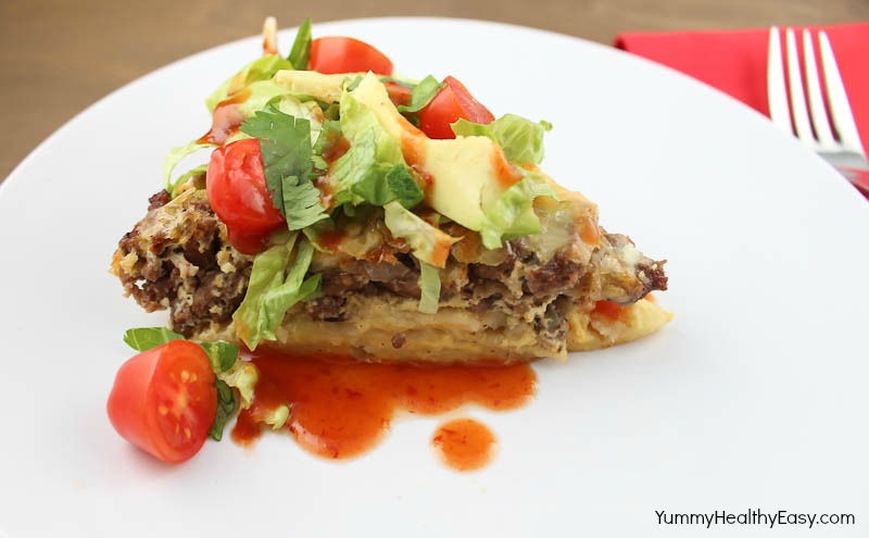 Easy Taco Quiche - Yummy Healthy Easy