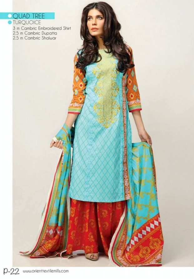 Fashion & Style: Orient Textiles Mid Summer Sawan Collection 2013-2014 ...