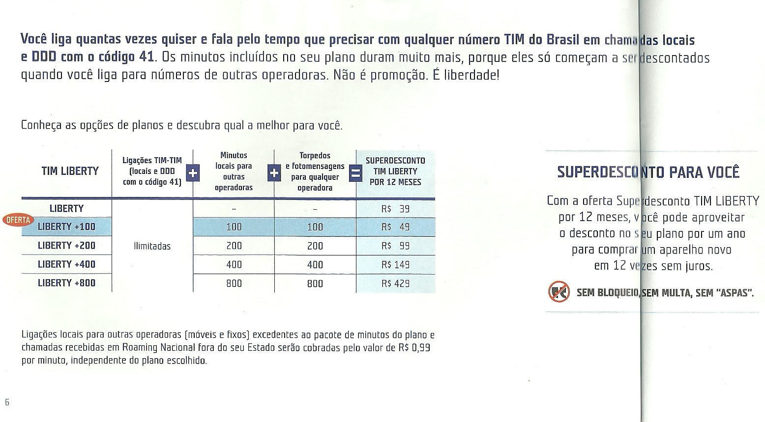 WR-CELULARES SUA REVENDA TIM: Planos da TIM
