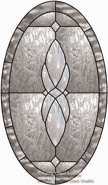 Boehm Stained Glass Blog: Oval Stained Glass Window with Bevels