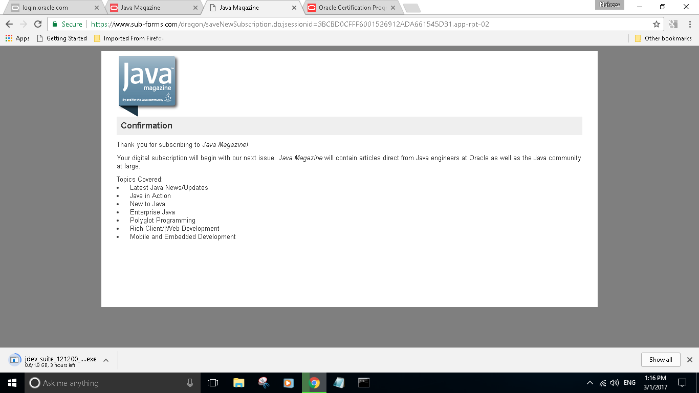 Naheez Thawfeeg's Blog: Oracle JDeveloper Studio
