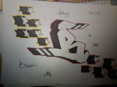 Grafiti New Most: Sketch Graffiti Font Alphabet B