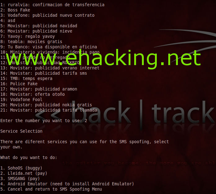 SMS spoofing using kali linux ~ virusvolt | with your own skills ...