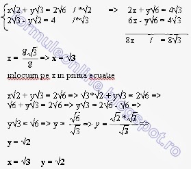 exemple de ecuatii cu 2 necunoscute
