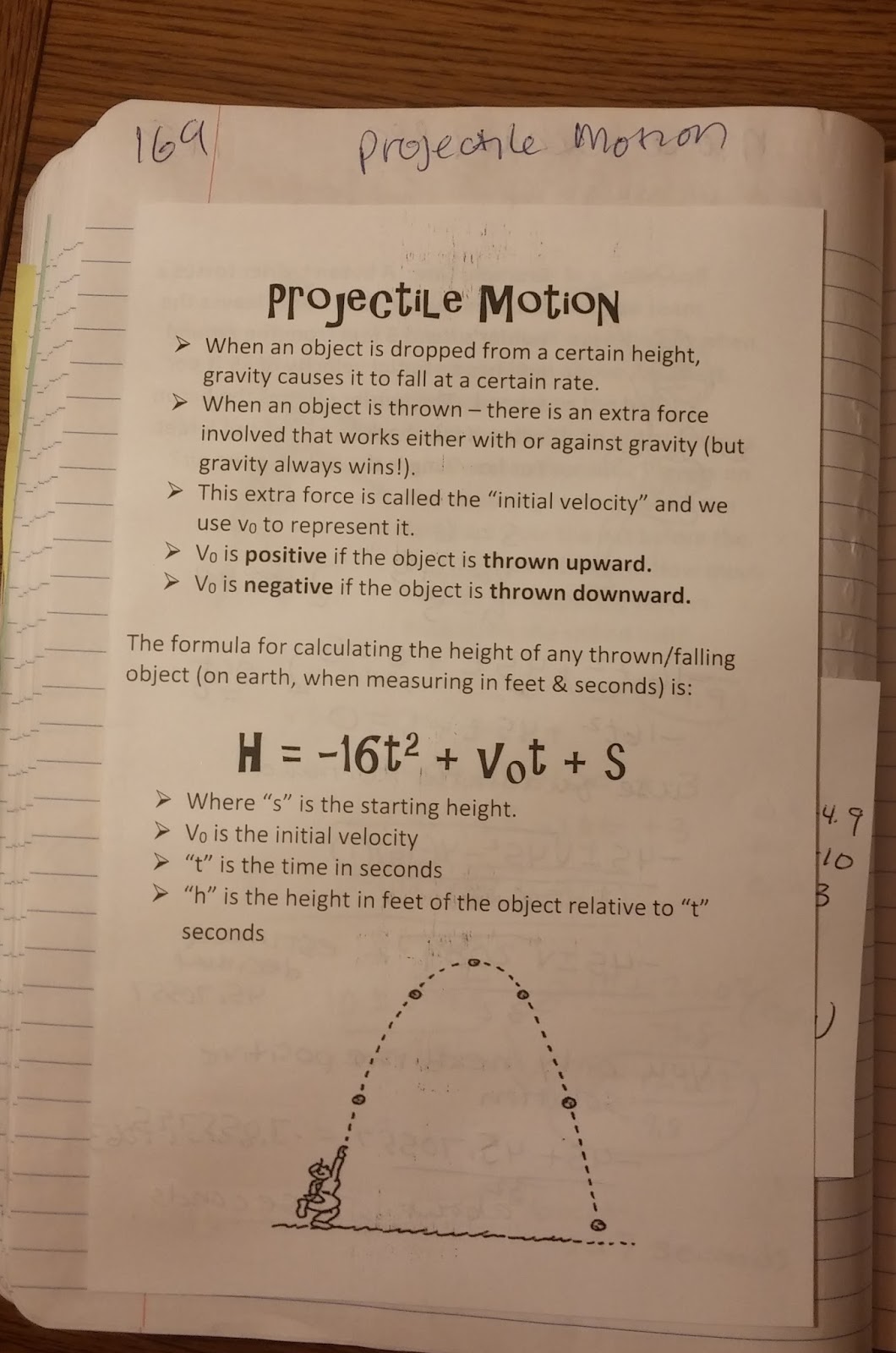 Beautiful Math: Projectile Motion (Algebra One)
