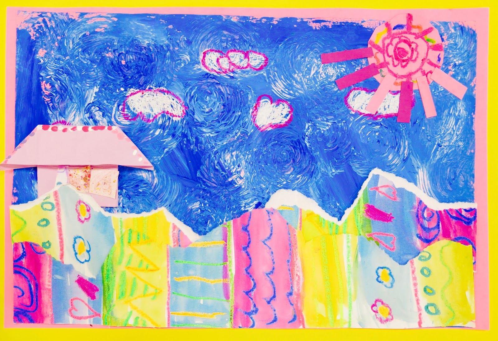 Cassie Stephens: In the Art Room: Collage Landscapes with First Grade