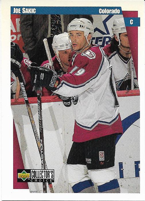 My PCs--one card at a time: Joe Sakic card #247 1997-98 Collectors ...