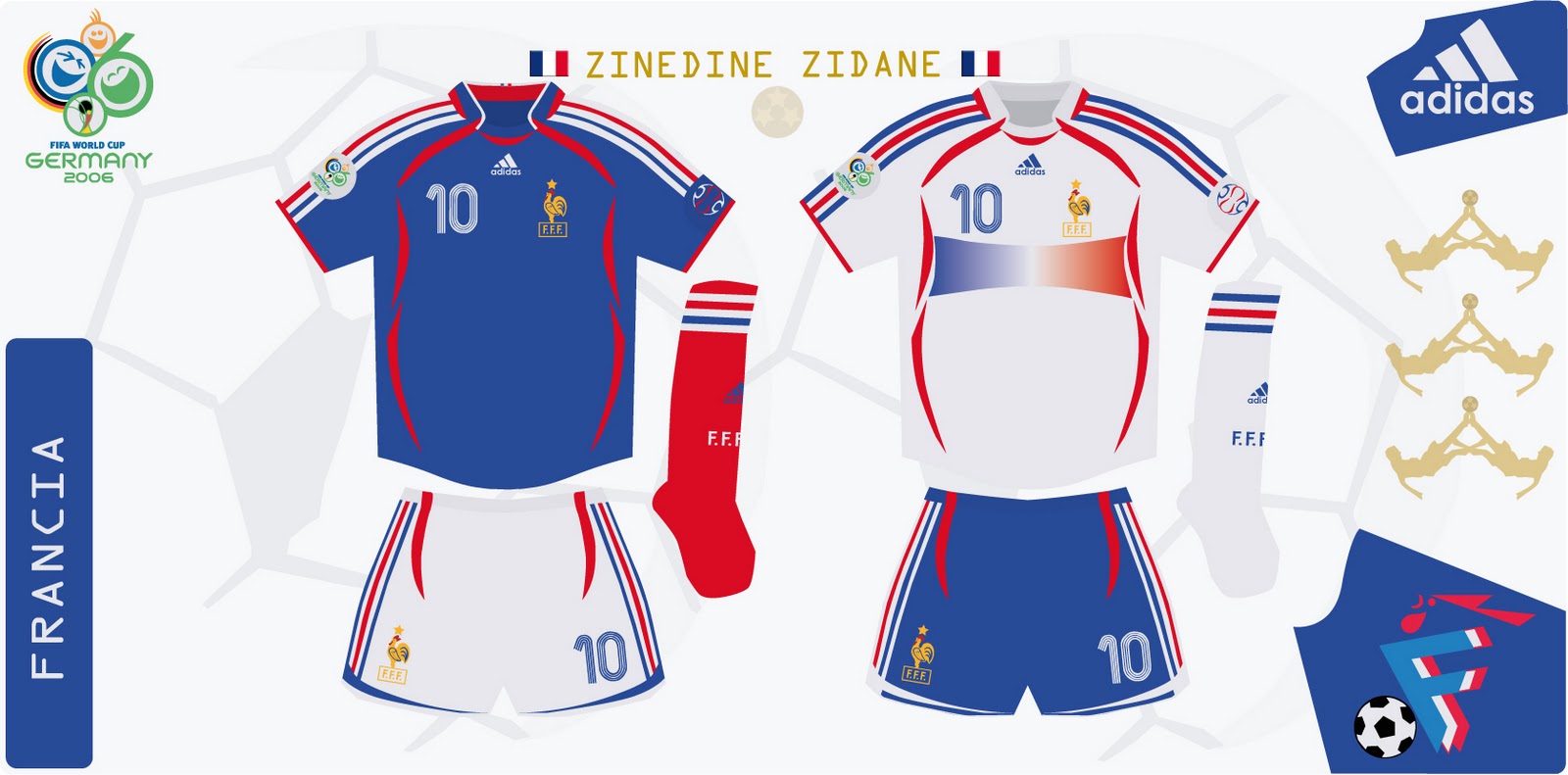 Design Futbol Kits: Francia 2006 (World Cup)