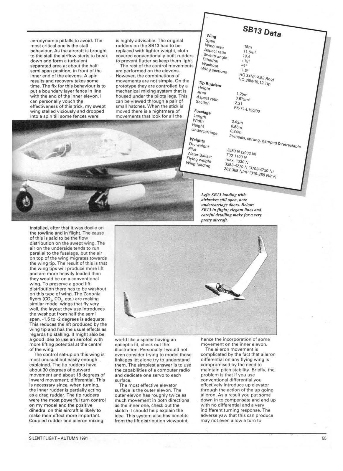 flying wings: SB13 full size wing