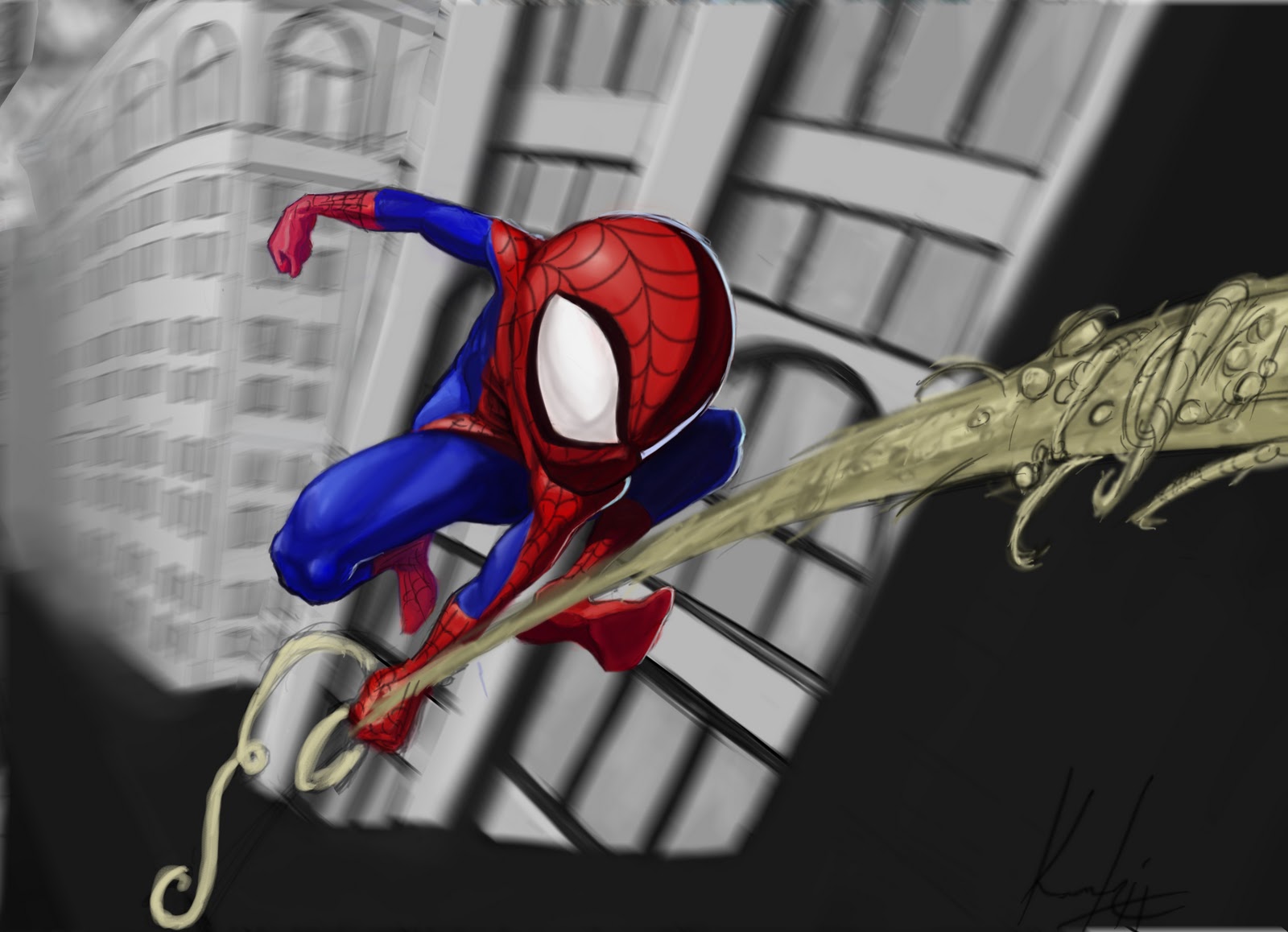 Art of Kurtis Aikins: Spiderman paint