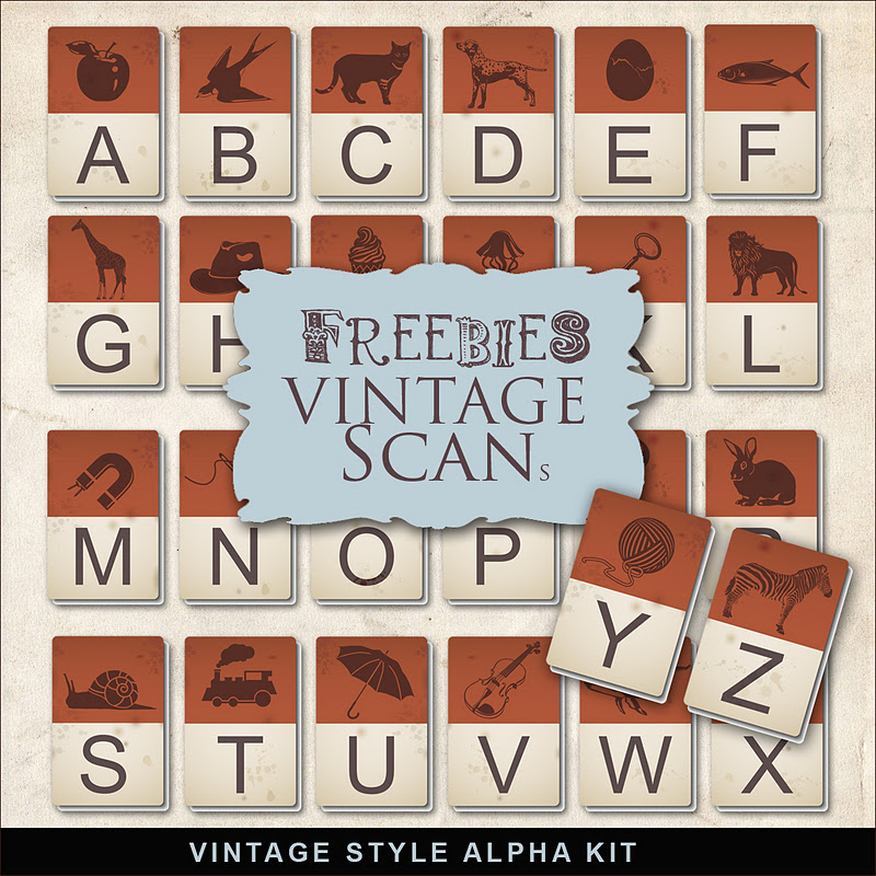 Freebies Vintage Style Alphabet Kit:Far Far Hill - Free database of ...