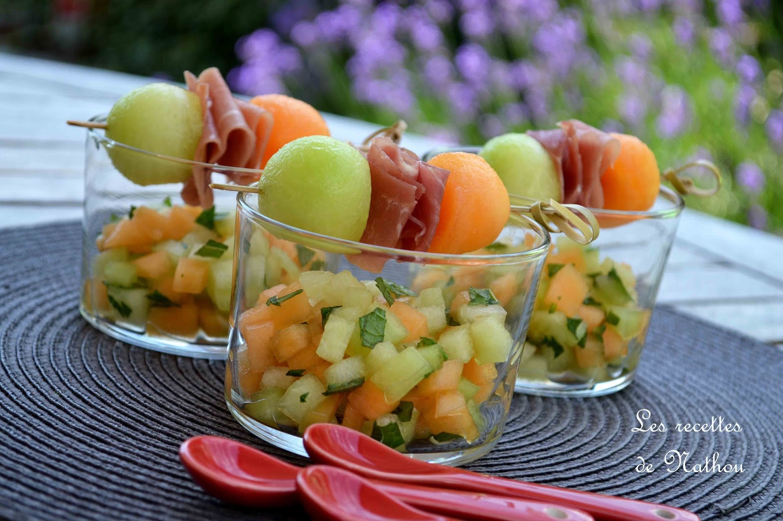 Ma cuisine au fil de mes idées...: Verrines aux 2 melons marinés à l ...