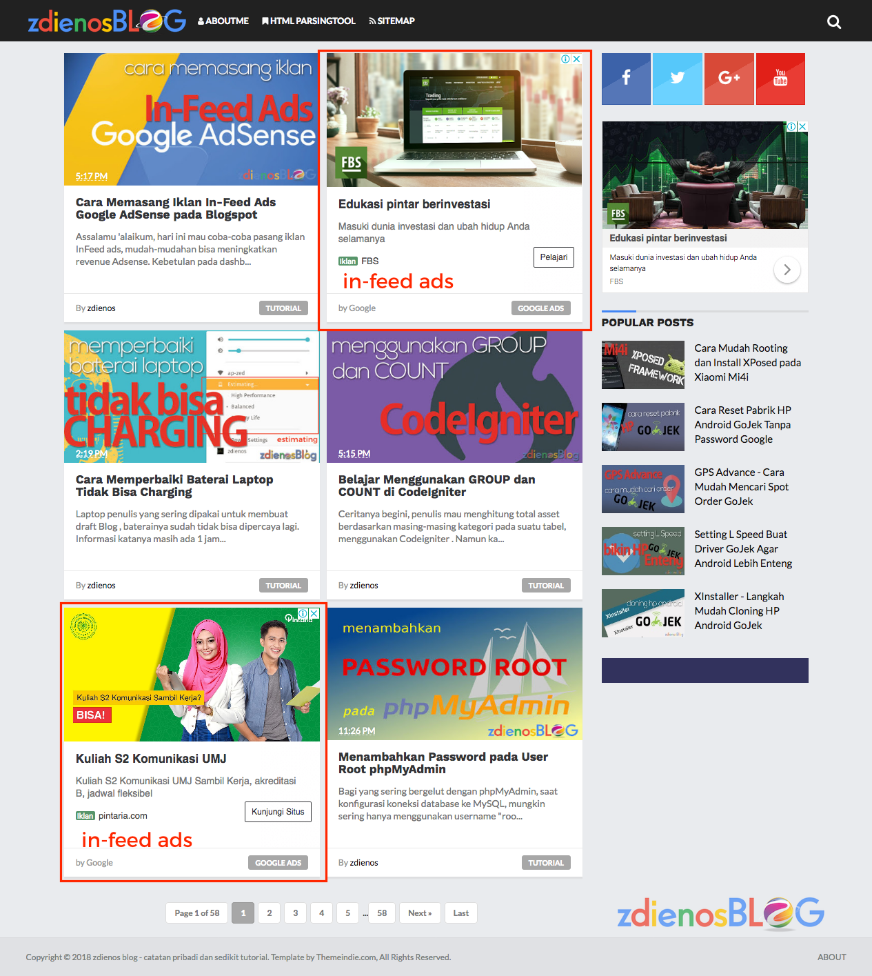 Cara Memasang Iklan In-Feed Ads Google AdSense pada Blogspot - blog zdienos