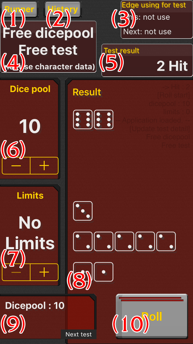 iPhone App Support: "Shadowrun 5E dice tool" Support page