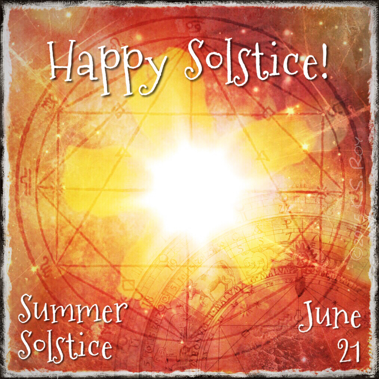 Inspirations: Digital Art + Mixed Media: Happy Summer Solstice!