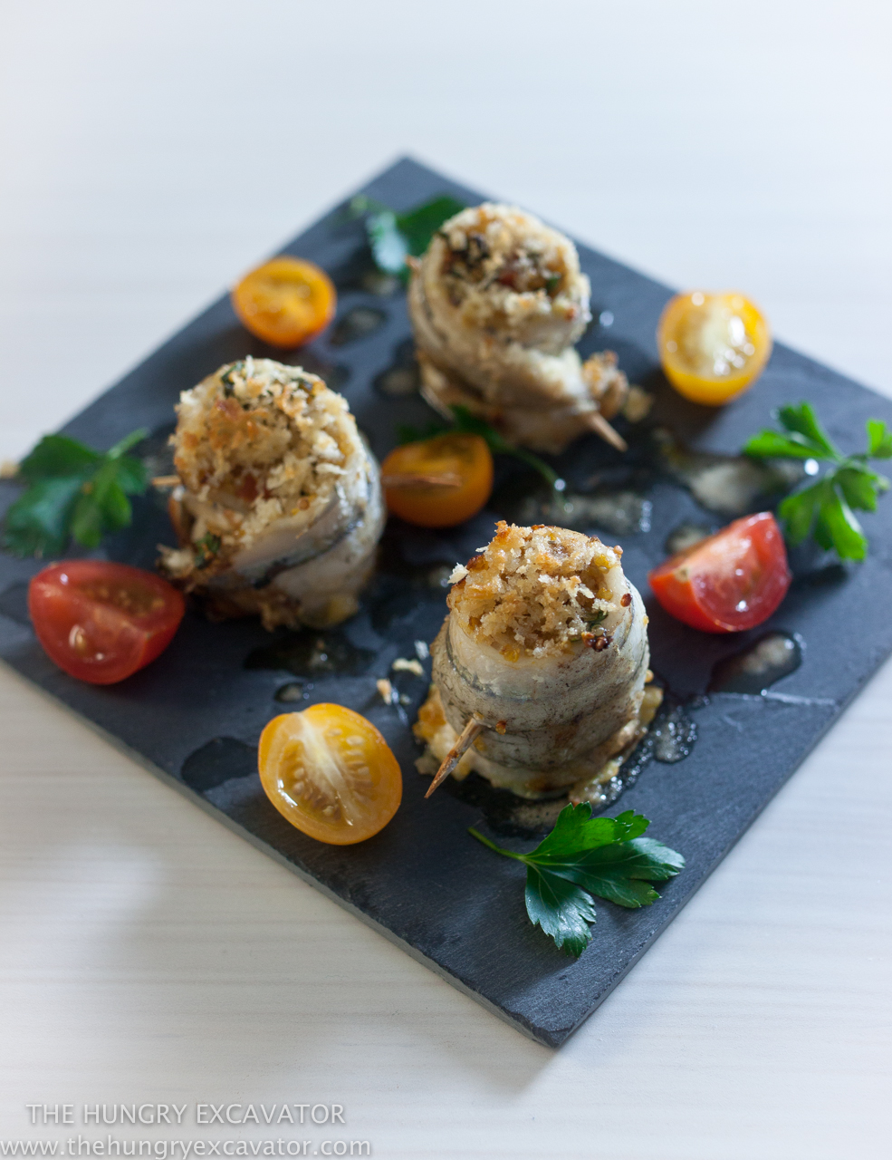 The Hungry Excavator: Rolled Garfish with Saffron Quinoa Stuffing and ...