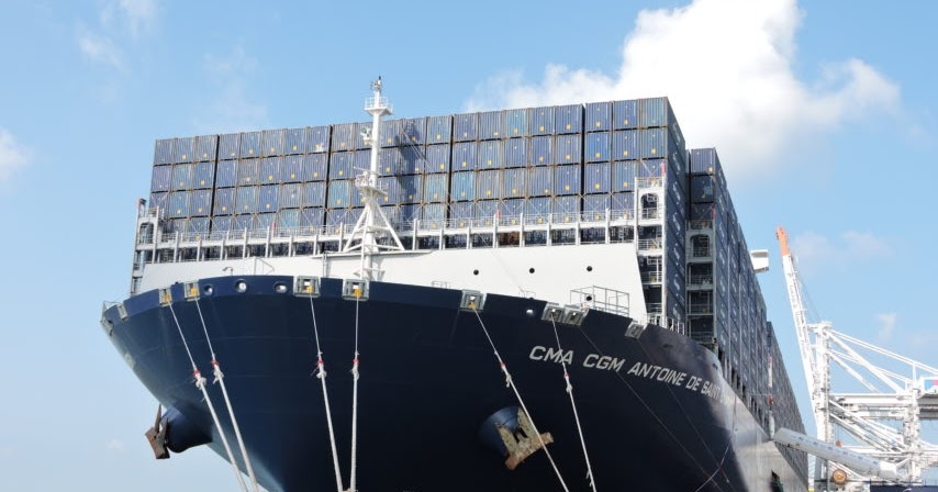 inauguration du nouveau porte-conteneurs géant de la CMA CGM