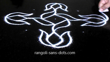 Simple rangoli designs 5 dots