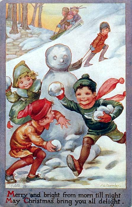 ThePaperSunflower: Vintage Snow Postcard Images