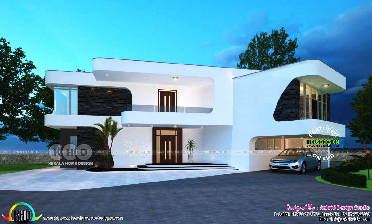 Creative unique home with flowing design - Kerala Home Design and Floor ...