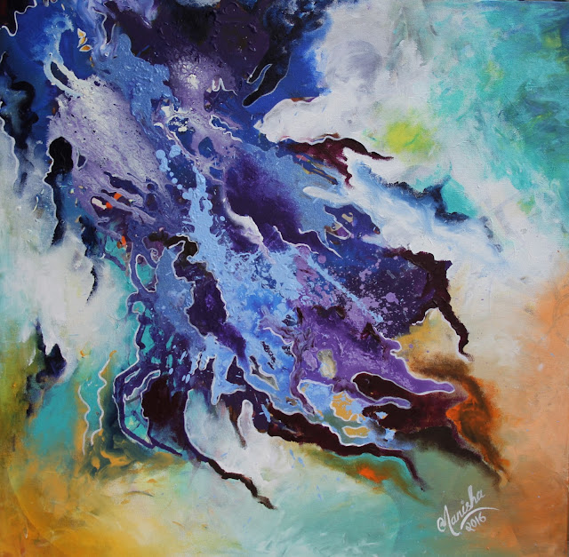 An unending adventure in Art: "Flow", abstract painting by Manisha ...