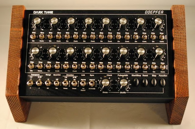 MATRIXSYNTH: Doepfer Dark Time Analog Step Sequencer SN 112172 w/ Angled Wood Panels