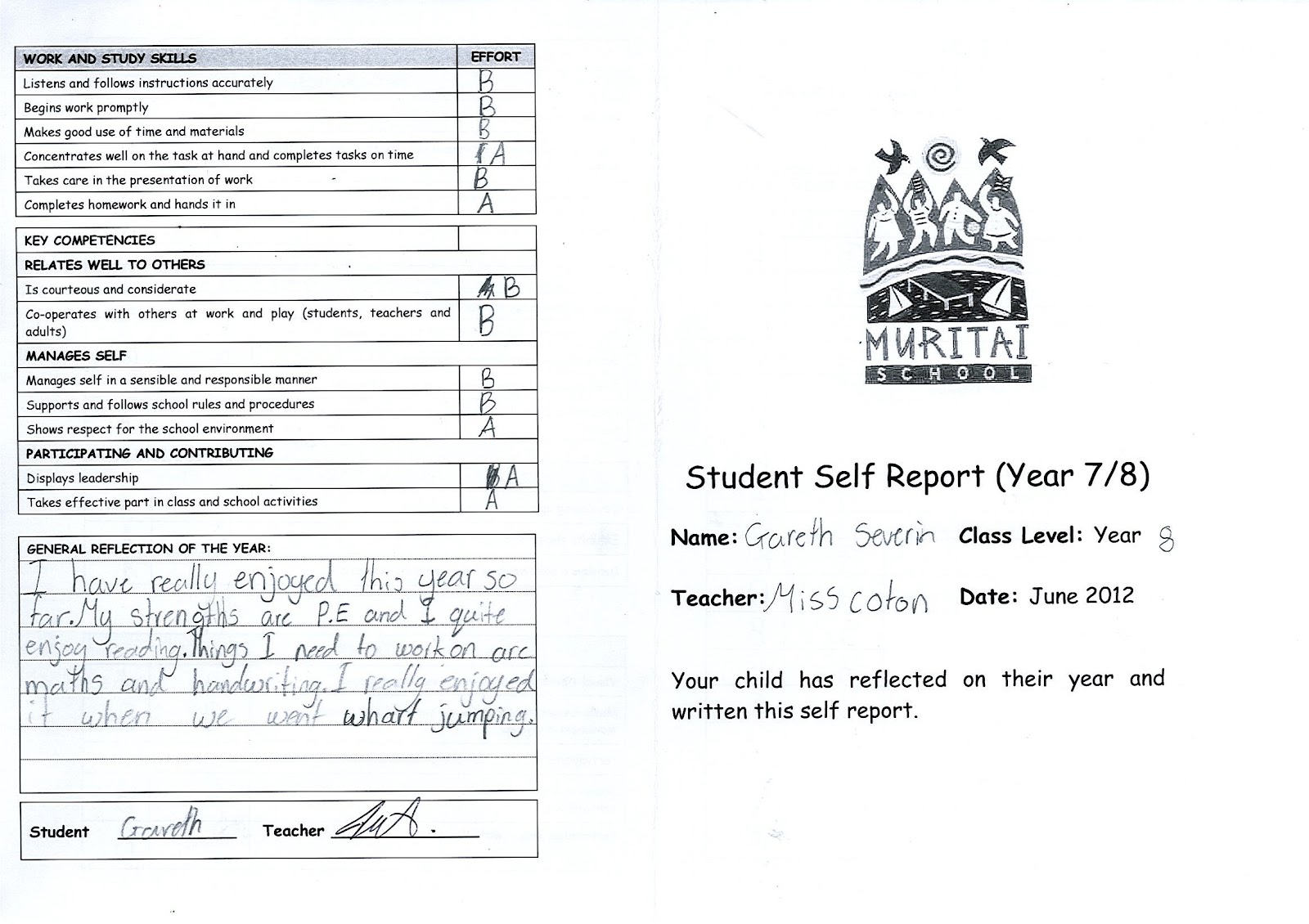 Gareth s Learning Blog Self Report Term 2 Gareth s Learning Blog Self Report Term 2
