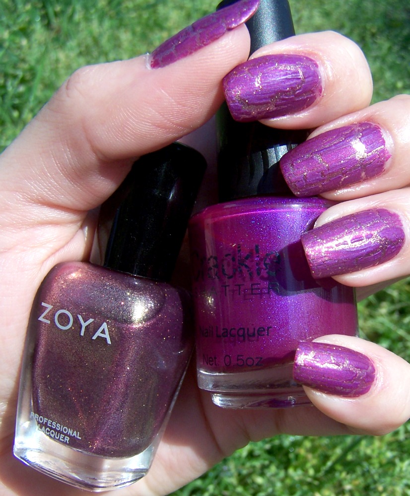 Zoya Faye & La Rosa Maroon Red Crackle