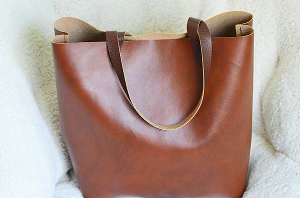 Faux Leather Madewell Inspired Tote | Polka Dots are Love