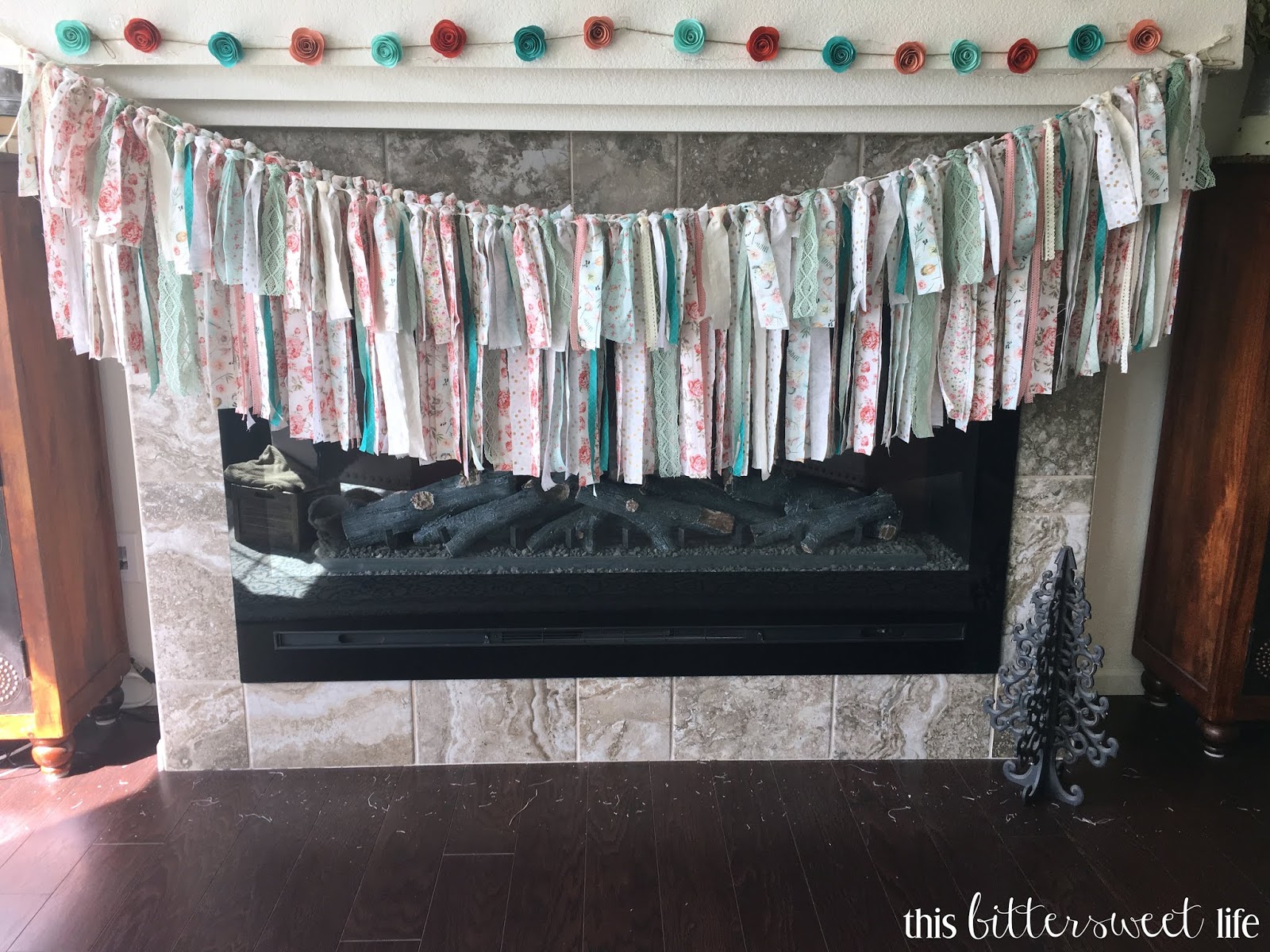 Easy DIY Shabby Chic Rag Garland Tutorial - This Bittersweet Life
