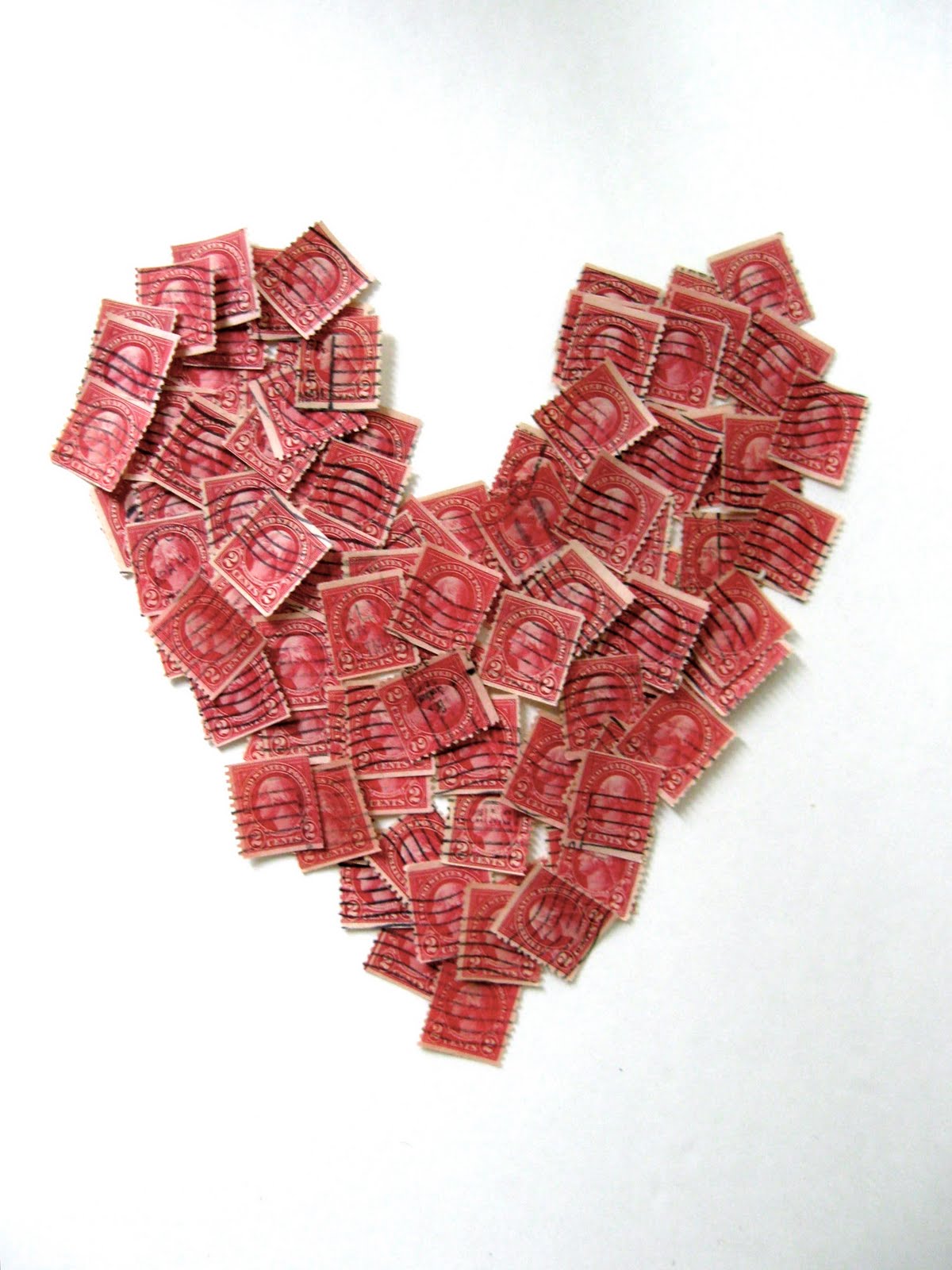 anything goes here: I HEART Vintage Red Stamps!