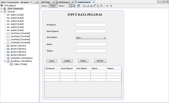 Membuat Program Input Data Menggunakan Netbeans IDE 7.3.1