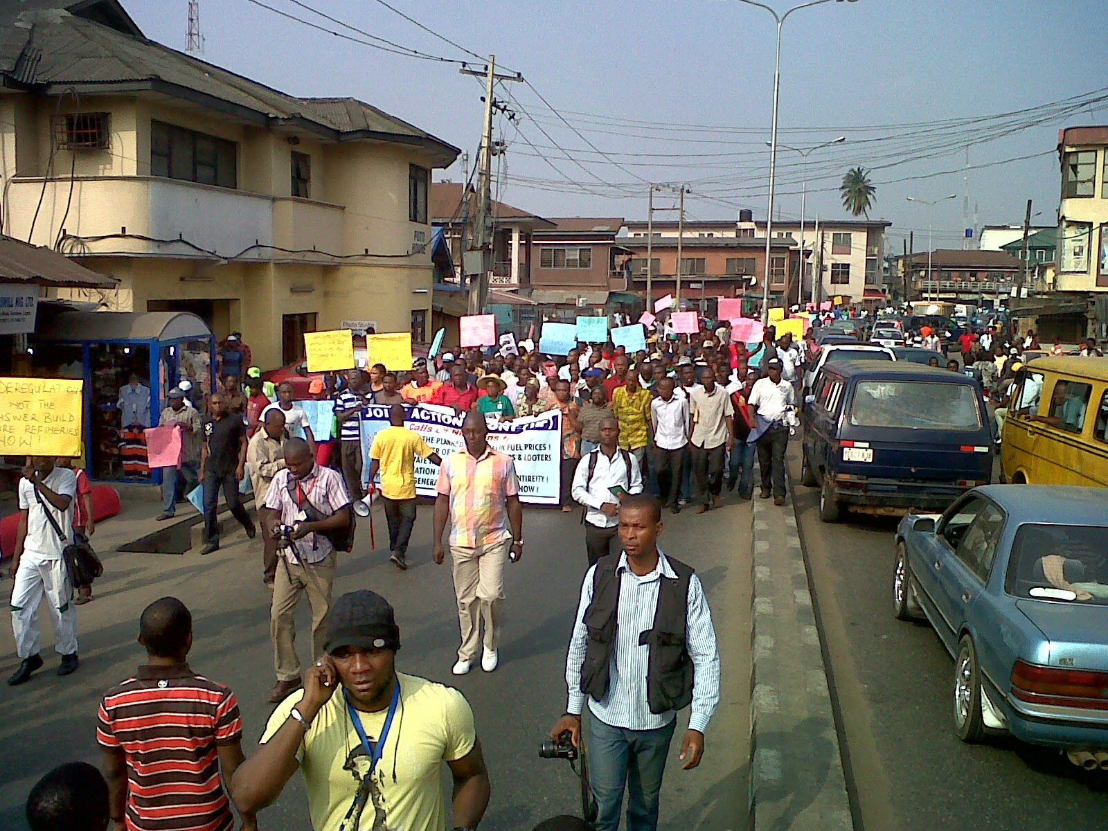 Photos: Nigerians protest fuel subsidy removal