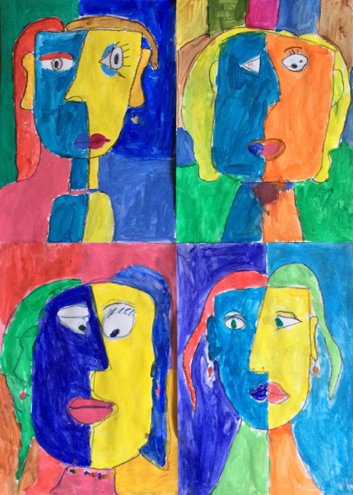 Visual Arts at AIS: Picasso inspired self portrait 2B