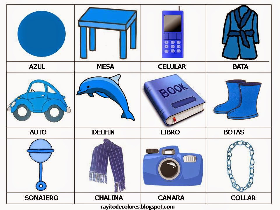 INFANTILES DE ANA V.: LOS COLORES: EL COLOR AZUL