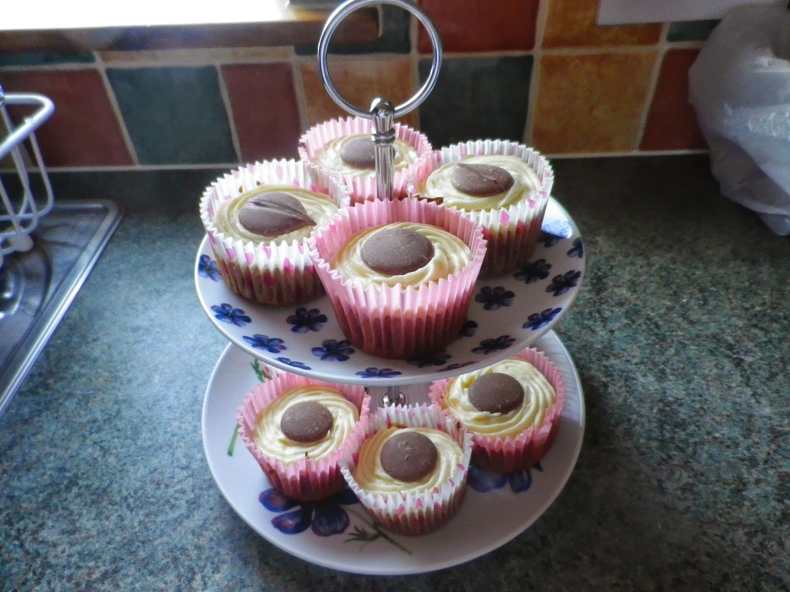 Baking With Laura: Chocolate Button Cupcakes