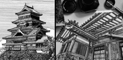 Japanese Architecture Drawing