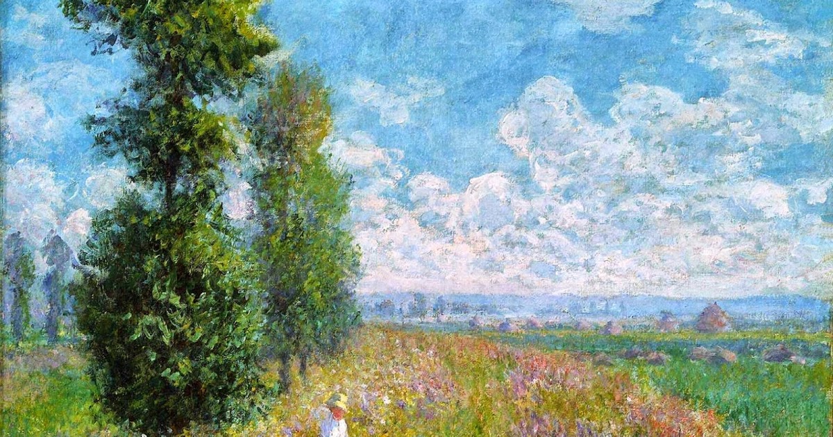 Meadow with Poplars 1875 Claude Monet ~ High resolution Art photos ...