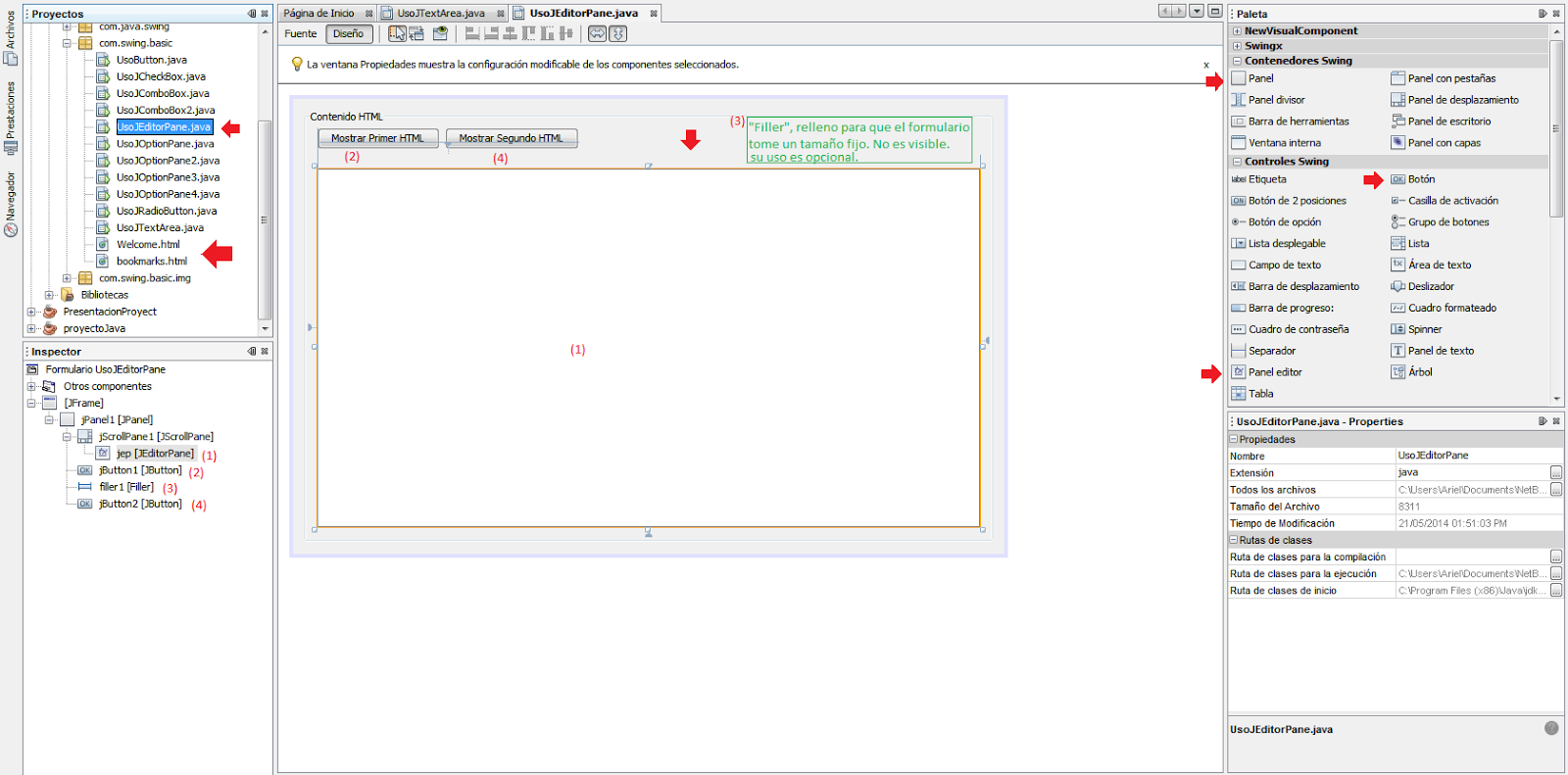 Cursos y tutoriales prácticos de programación en Java: Uso básico de elementos Swing con ...