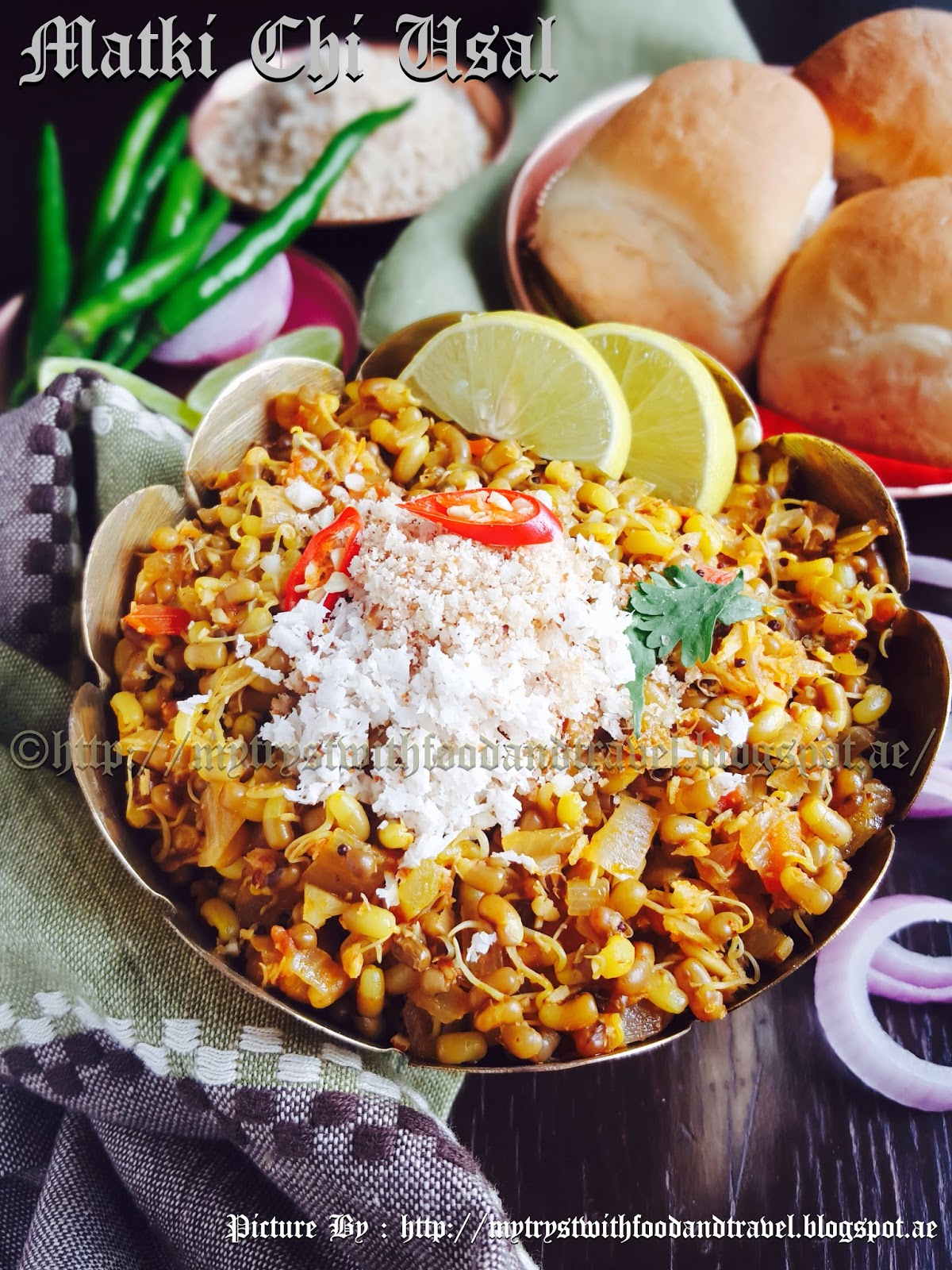 My Tryst With Food And Travel: Matki Chi Usal Recipe / Moth Bean ...