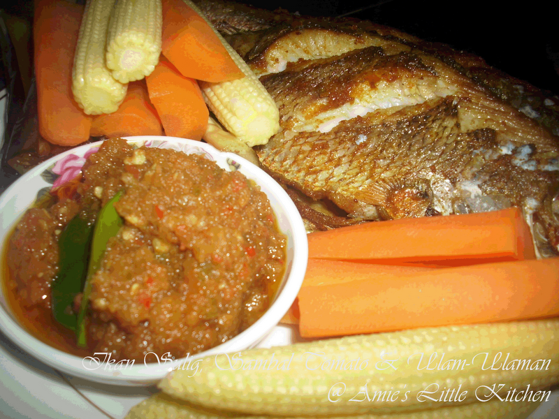 Ikan Sulig, Sambal Tomato & Ulam-Ulaman - Amie's Little Kitchen