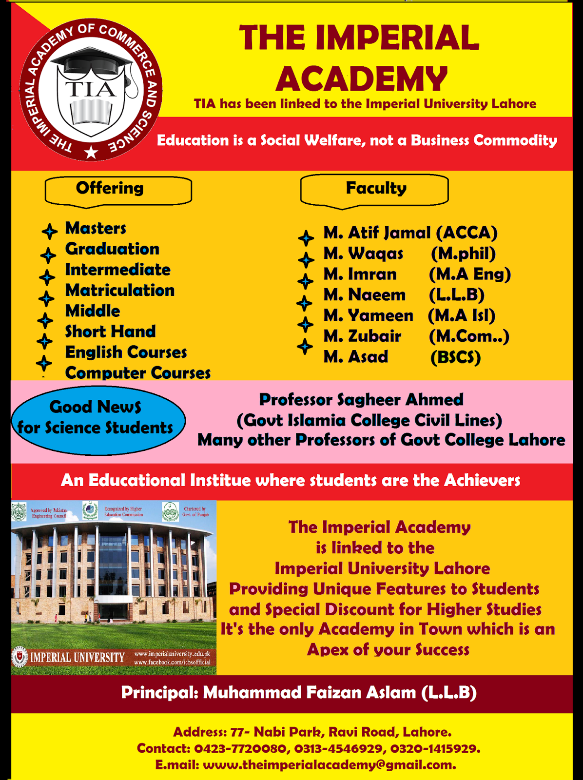 The Imperial Academy: Faculty