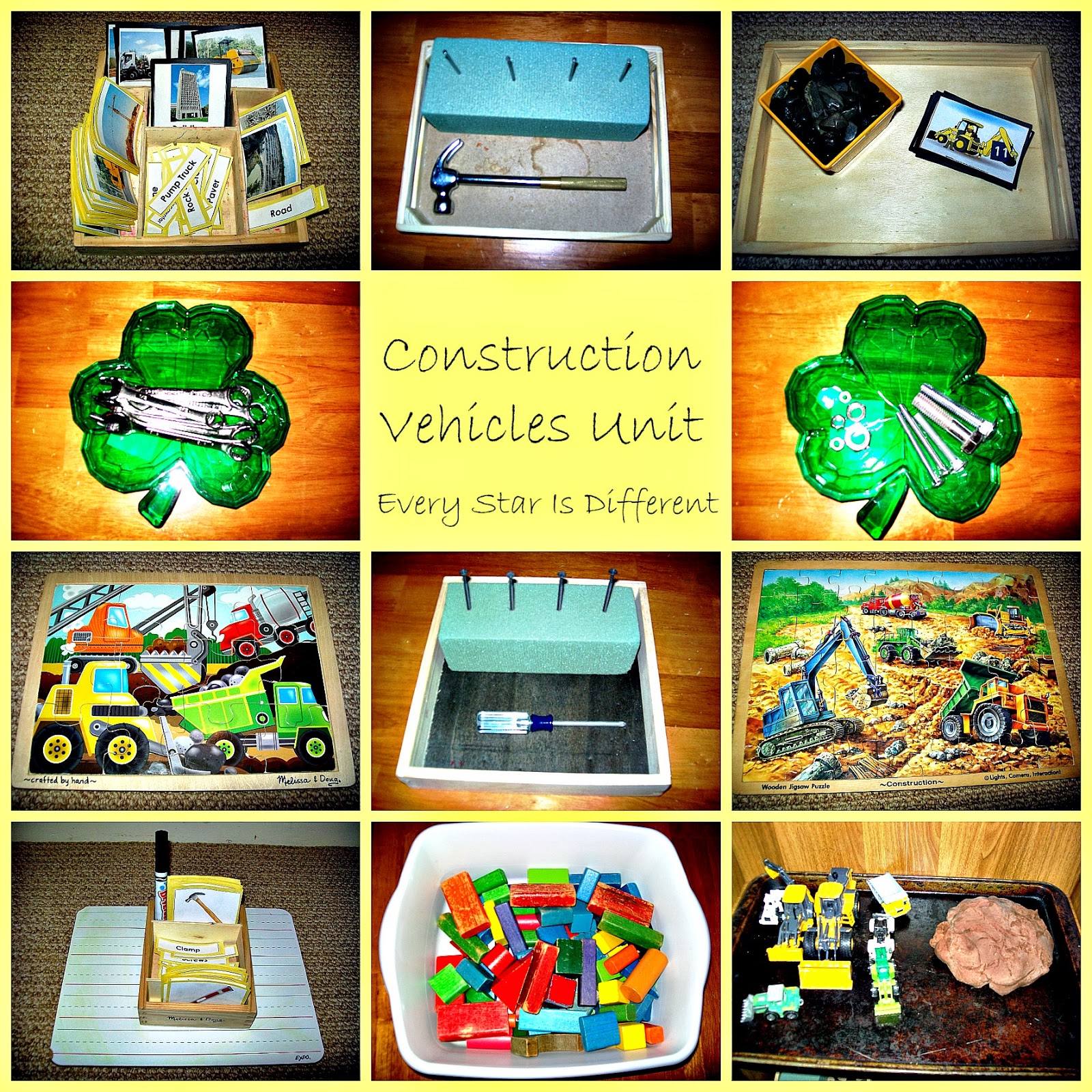 Construction Vehicles Unit with Free Printables - Every Star Is Different